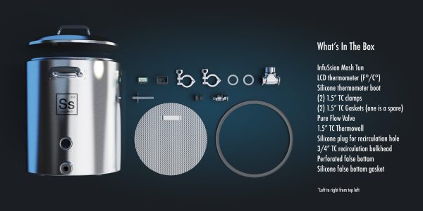 10 gal – InfuSsion Mash Tun – NEW – 2020 TC UPDATE