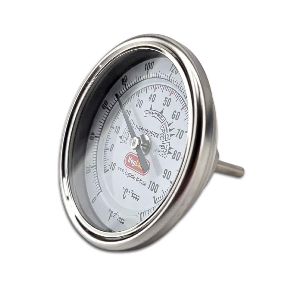 Bi-Metal 3" Dial Weldless Temperature Gauge - Home Brewery