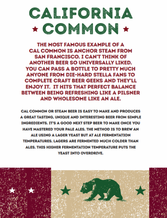 Cali Common Beer Recipe by Jon Finch | Traditional American Lager