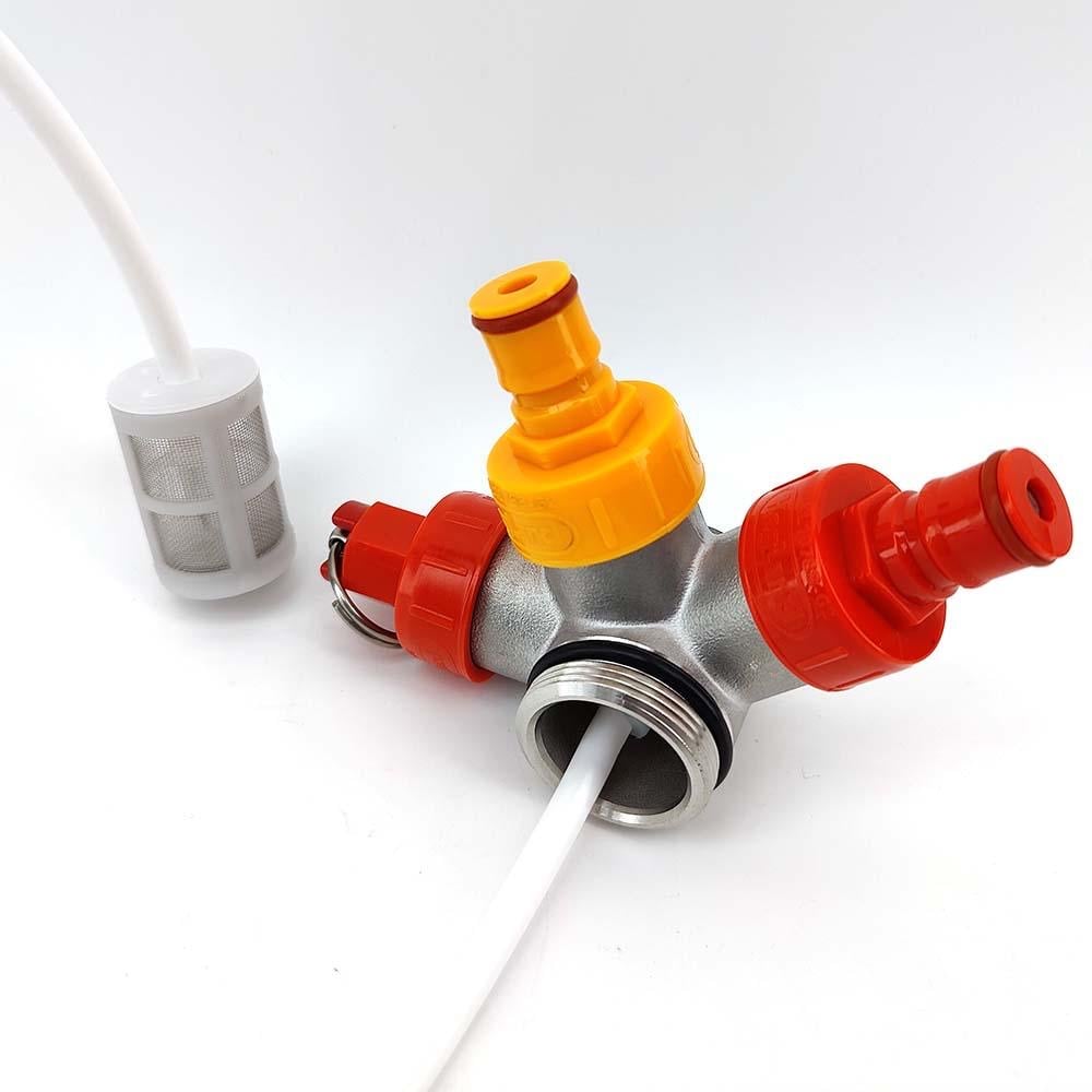 Mini Keg Dispense Lid with Ball Lock for Carbonation & Dispense