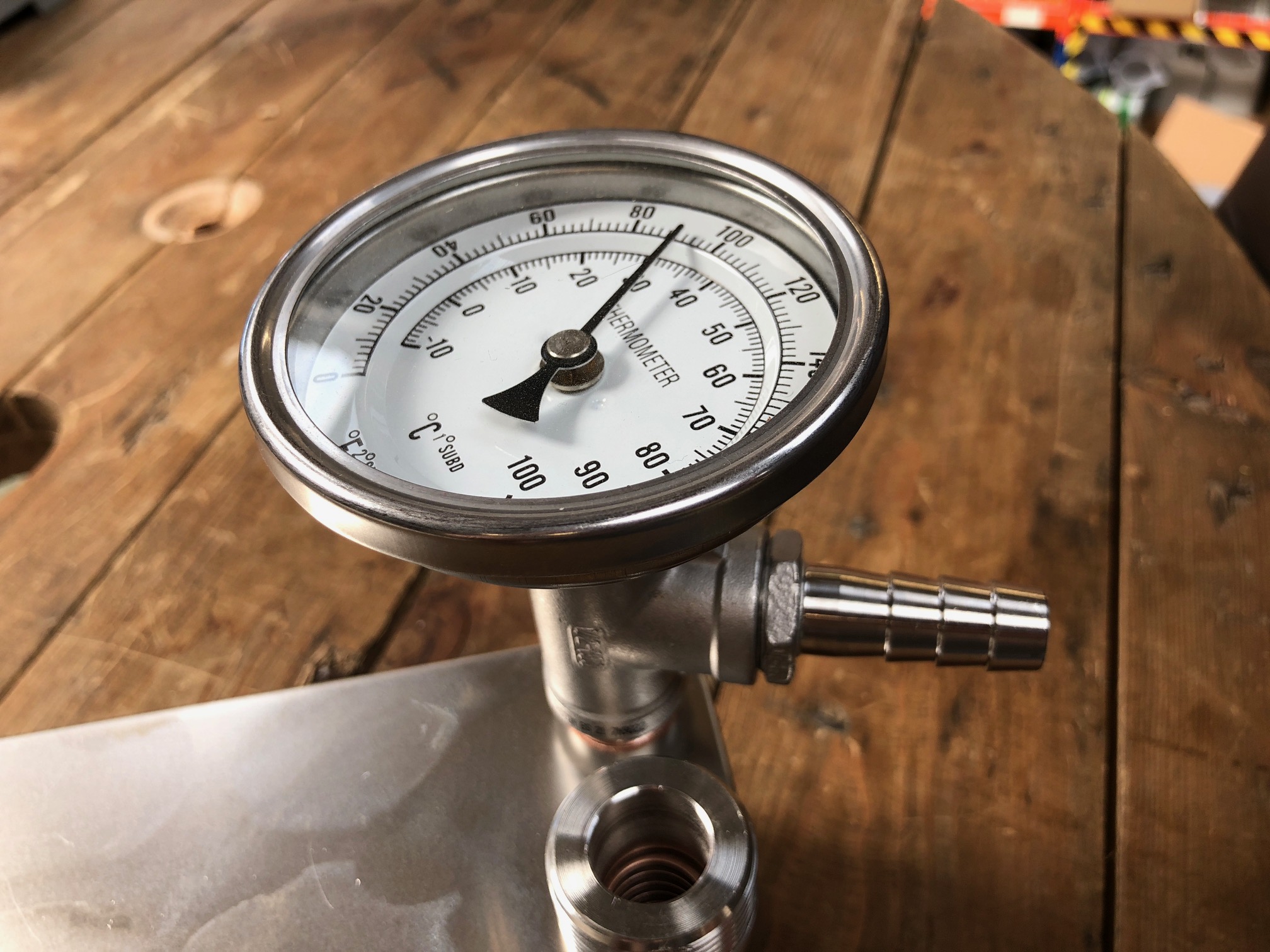In line temperature guage