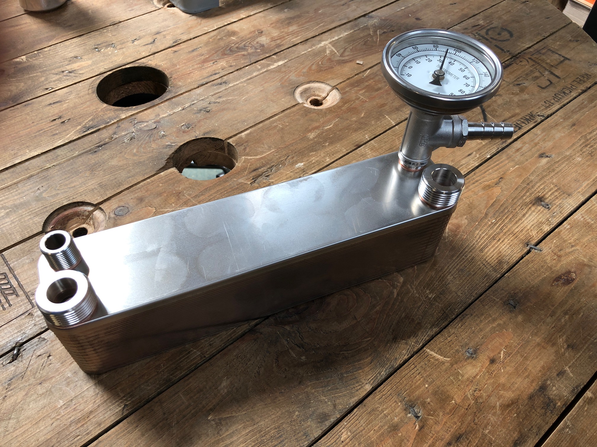 InLine Temperature Gauge Stainless Steel with Easy Read Dial