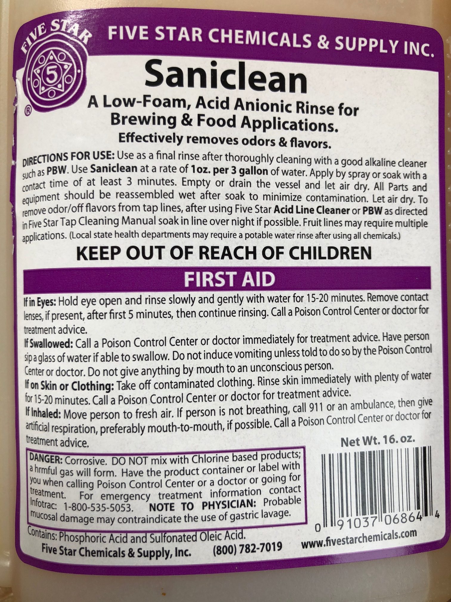 Saniclean 16oz (473ml) - The Malt Miller