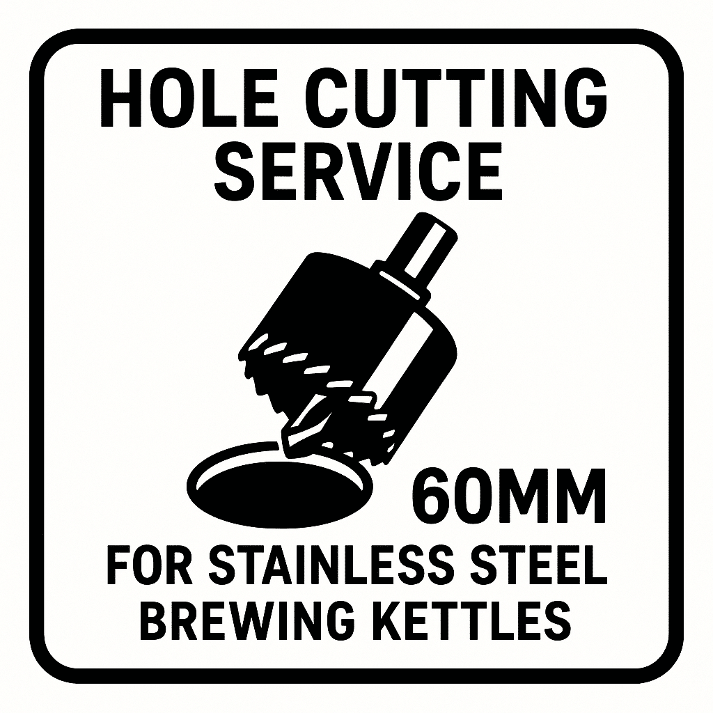 60mm Hole Cutter for Stainless Steel Pot - Tri Clamp Bulkhead Fitting