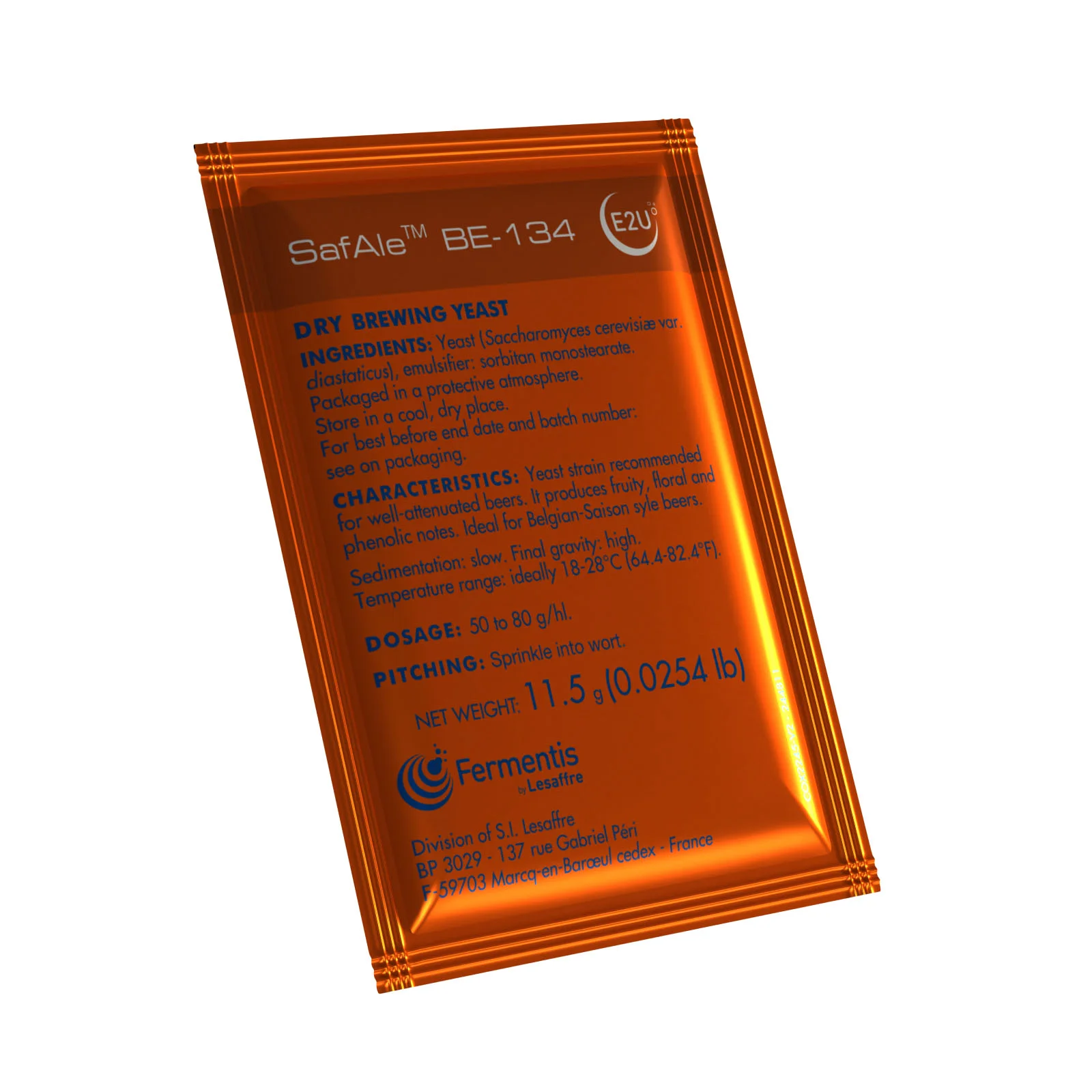 SafAle BE-134 Yeast for Belgian Saison Beers - Fruity & Spicy Notes