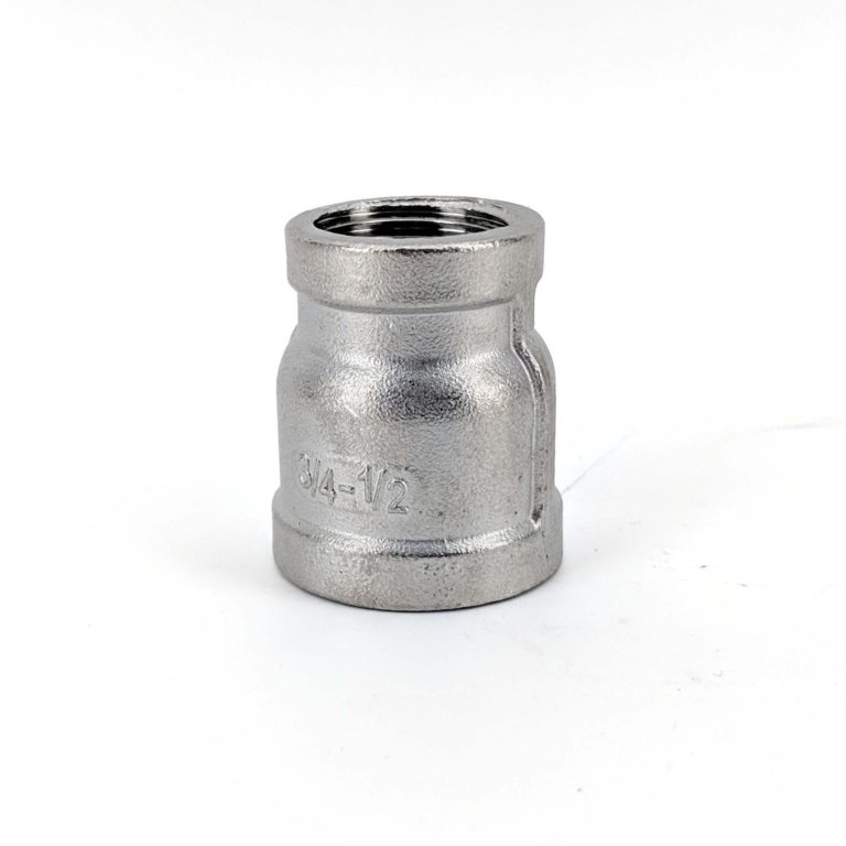3/4" BSP x 1/2" BSP Stainless Reducing Socket - Brewery Fittings