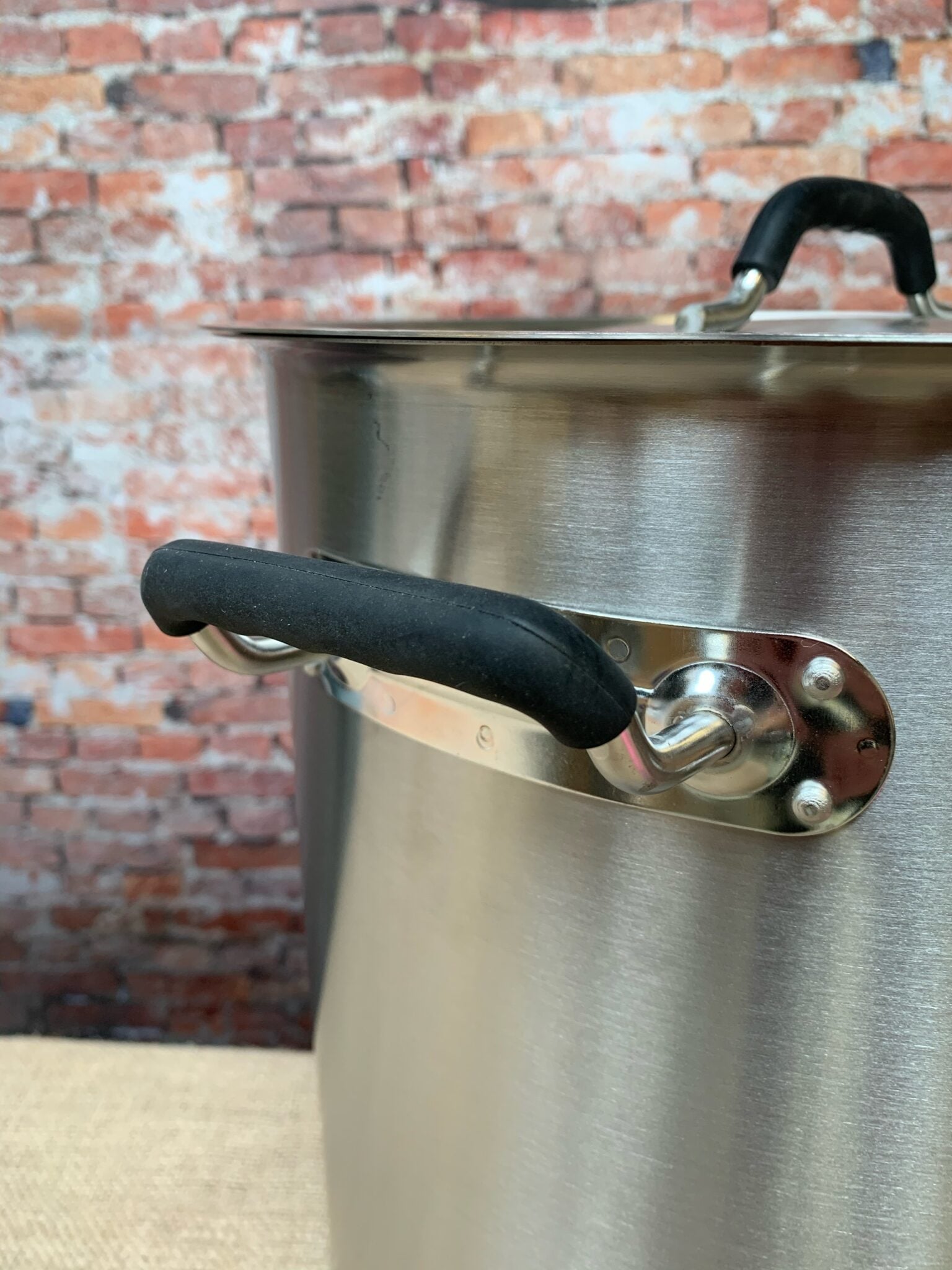 12L Brushed Steel Brew Kettle with HERMS Coil & TC Port