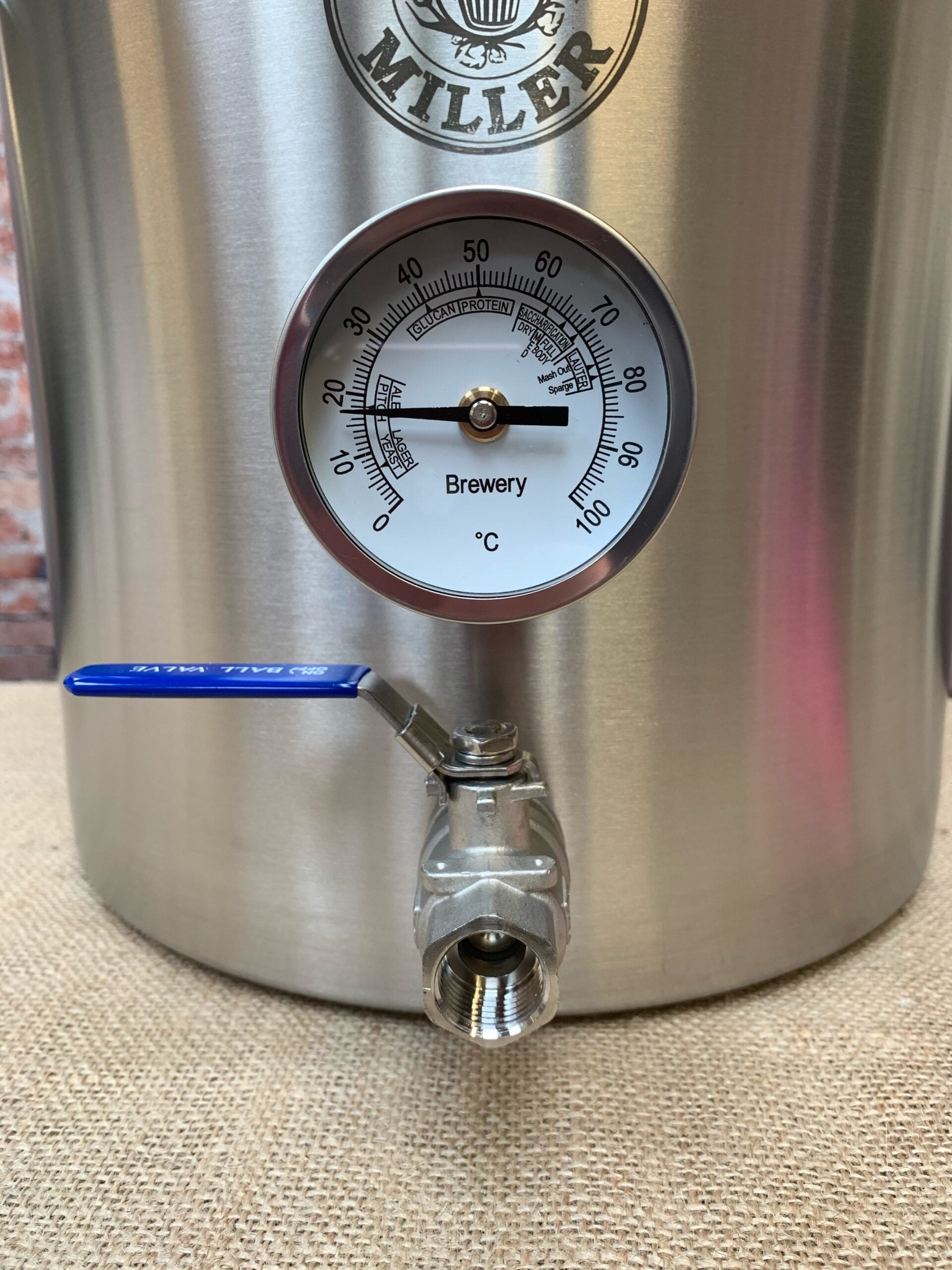 25L Stainless Steel Brew Kettle with Tap & Thermometer - The Malt Miller