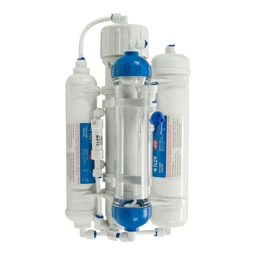 Compact 4-Stage Reverse Osmosis 50gpd (185 Litres) with DI Resin Stage ...