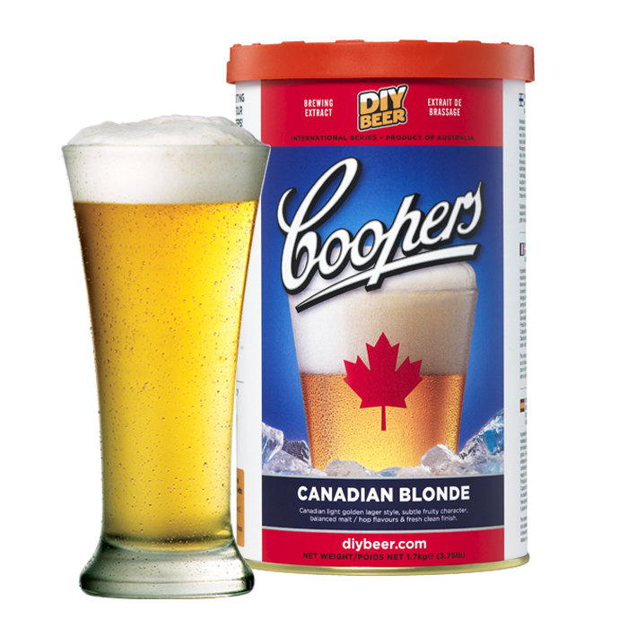 Coopers Canadian Blonde Beer Kit - Crisp Pale Malt & Hops Flavour