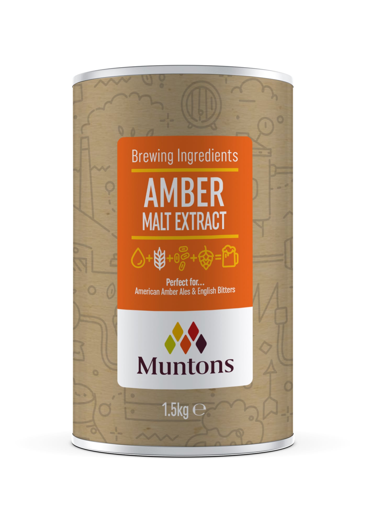 Muntons Amber Malt Extract 1.5kg - Craft Your Own Beer Recipes