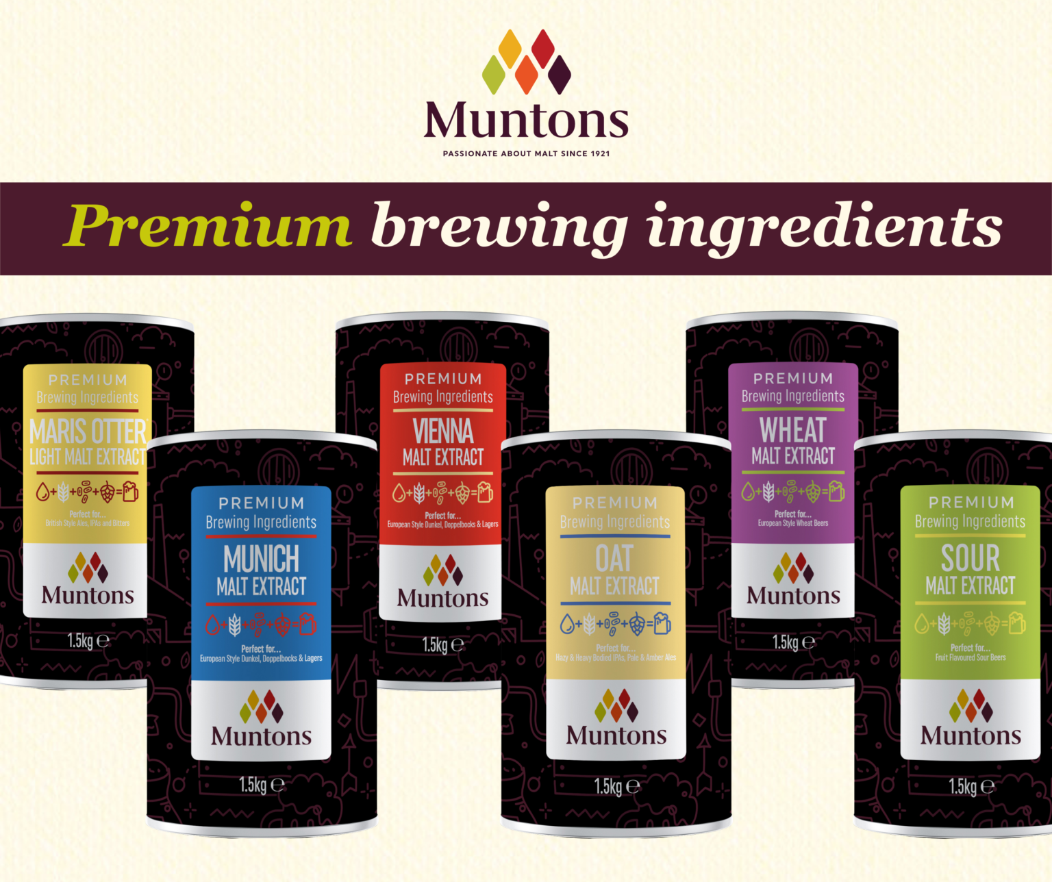 Muntons Oat Malt Extract 1.5kg - Craft Hazy IPA & Ales