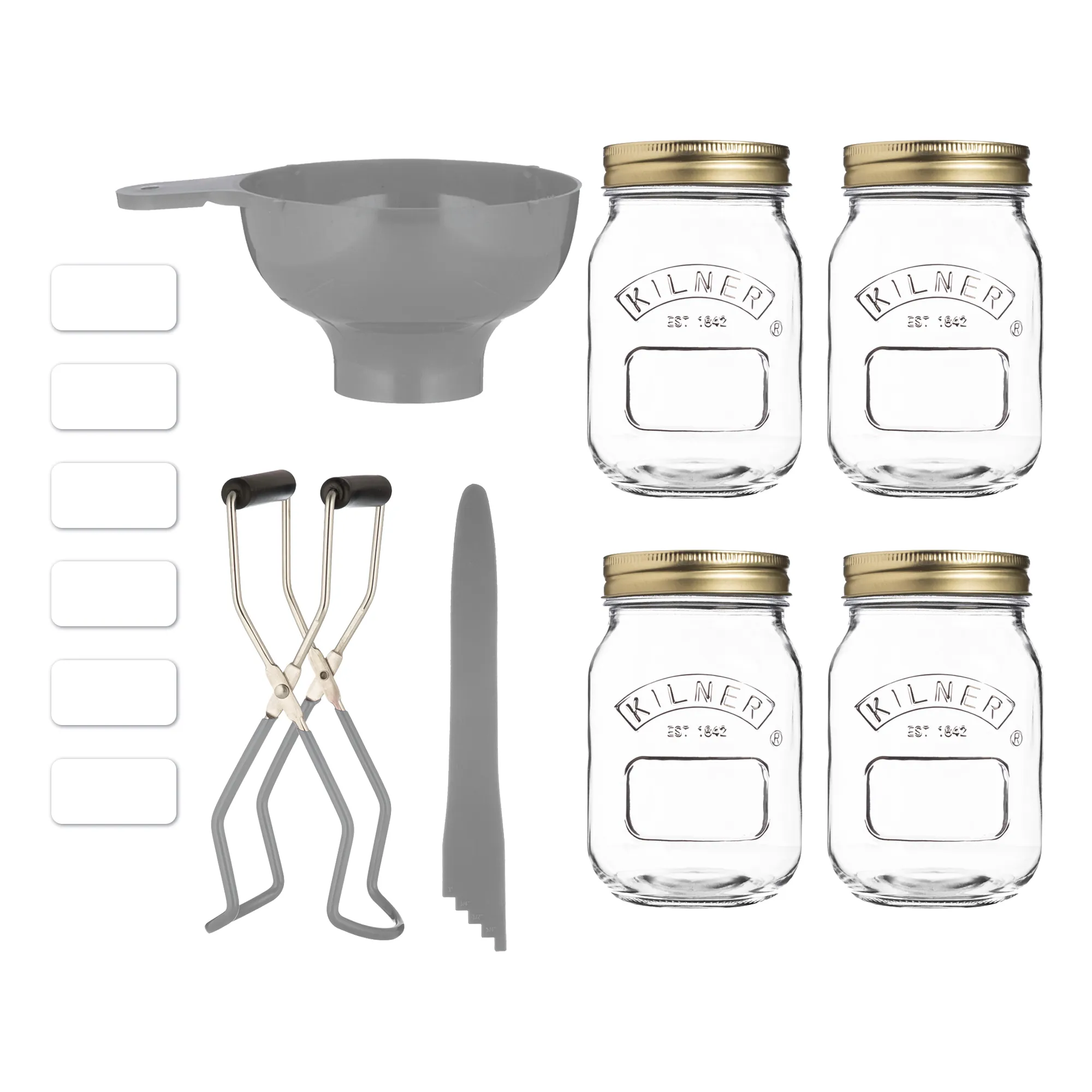 Kilner Preserving Kit - Starter Set for Jams & Pickles (500ml Jars)