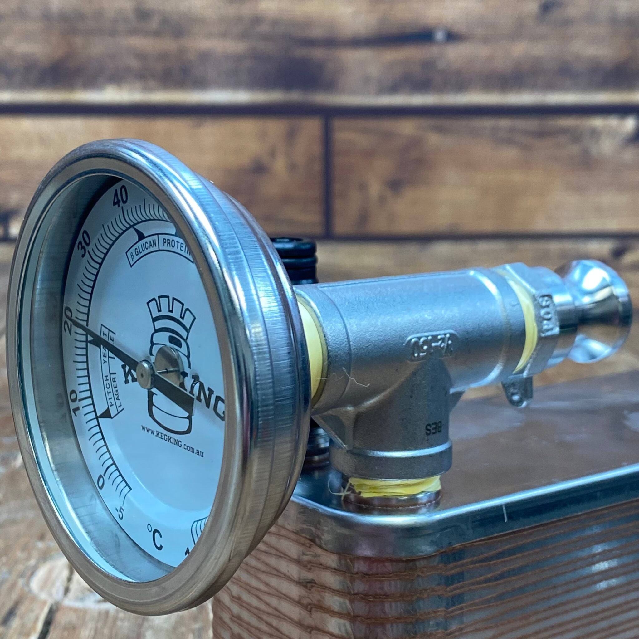 InLine Temperature Gauge Stainless Steel with Easy Read Dial