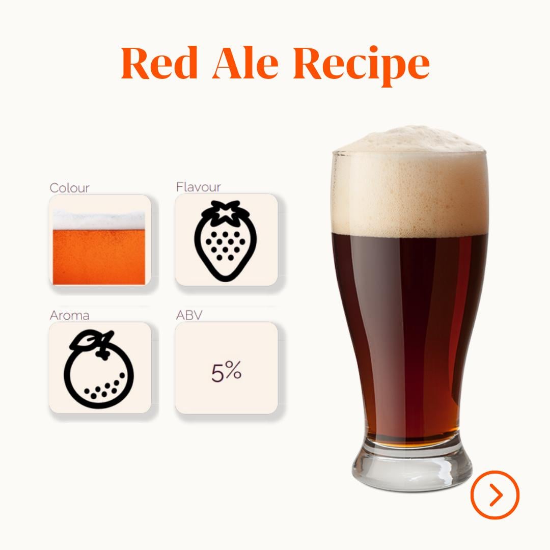 Muntons Red Ale Recipe Kit - 23L, 5% ABV - Fruity & Citrusy Brew