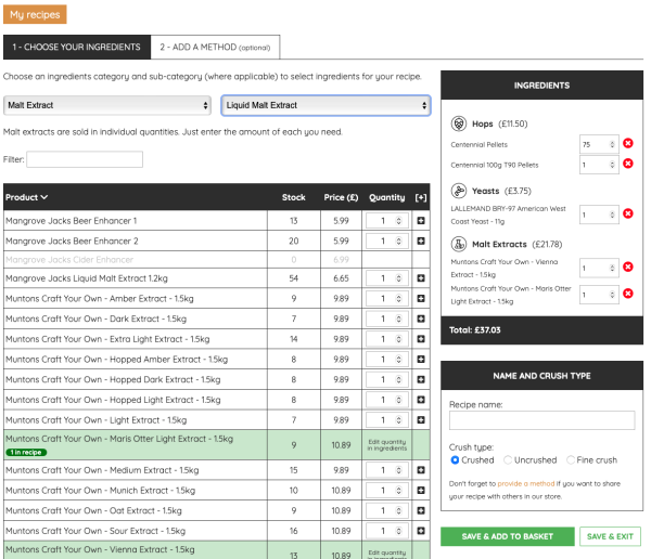 Recipe Generator 2023 – Create your own bespoke recipe kits