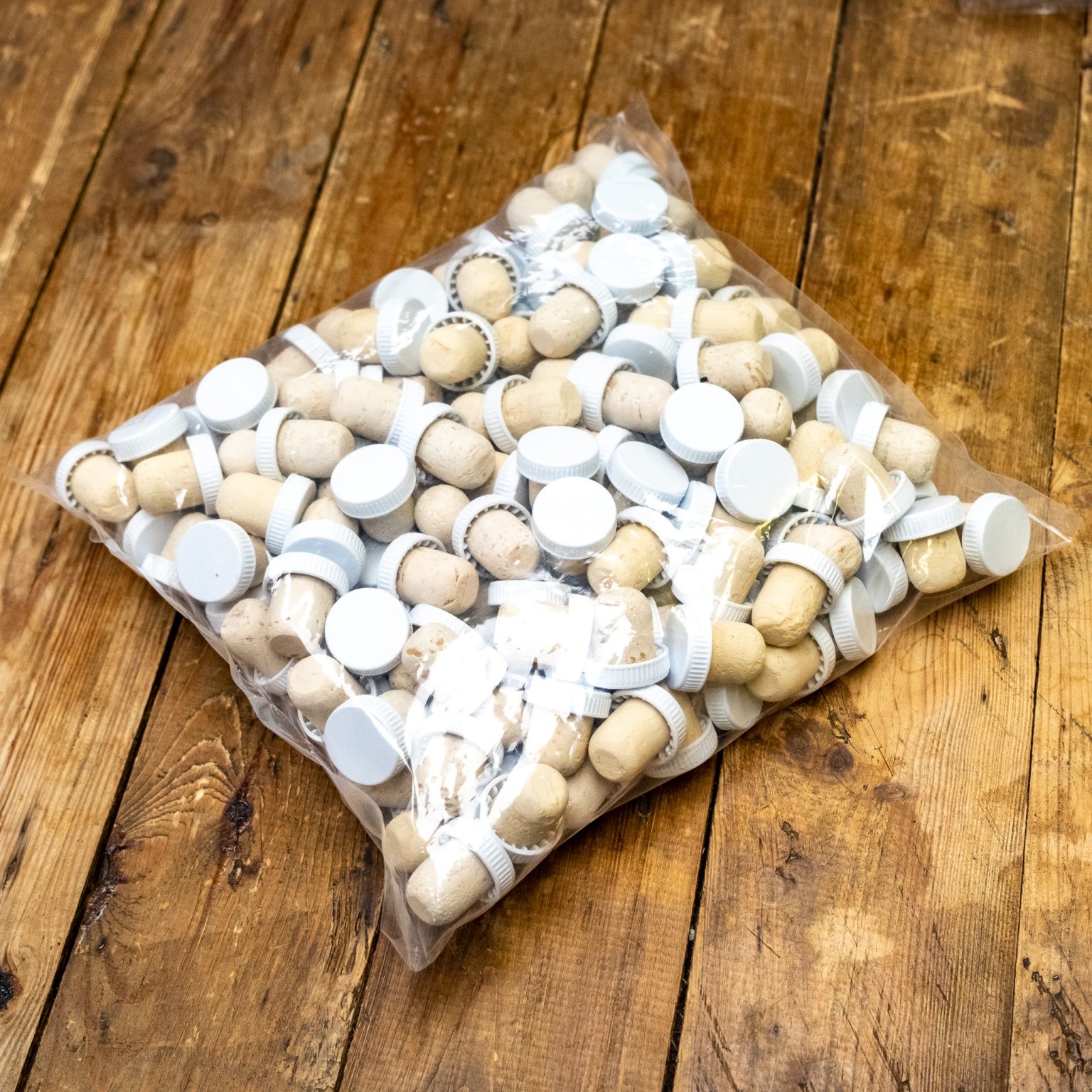 White Plastic Top Corks - 150 Pack | The Malt Miller