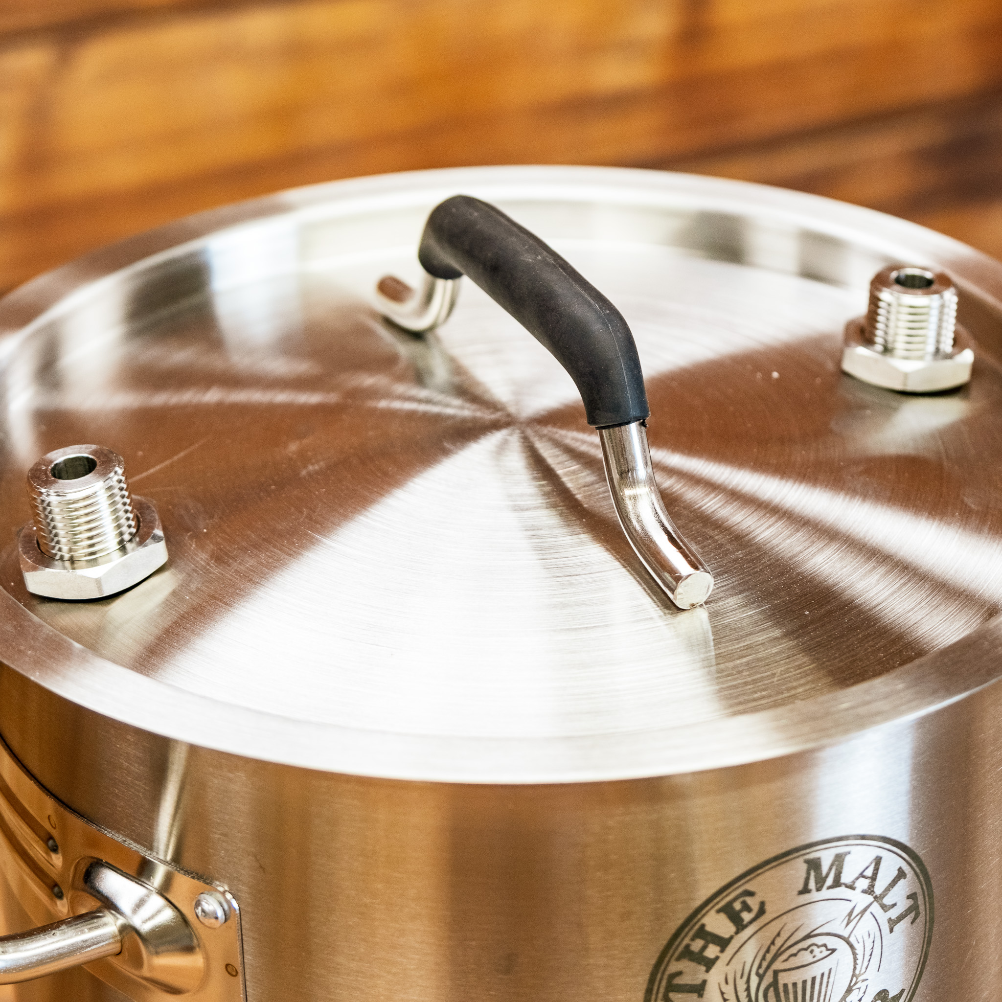 12L Brushed Steel Brew Kettle with HERMS Coil & TC Port