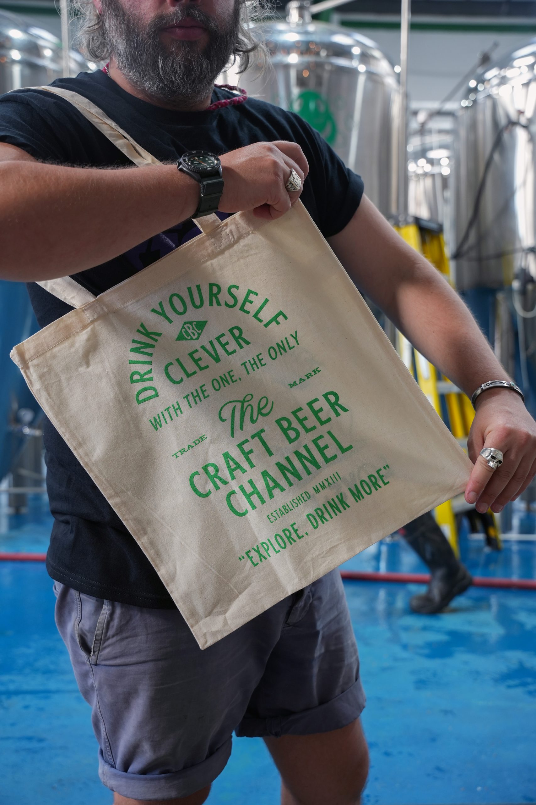 Craft Beer Channel Cream Tote Bag - Stylish & Eco-Friendly