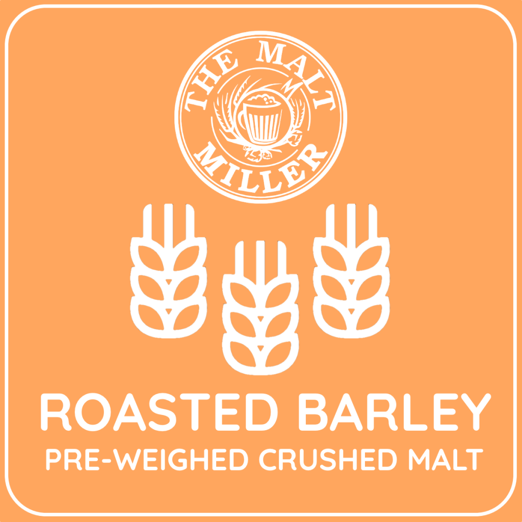 Roasted Barley Pre-Weighed Crushed Malt | The Malt Miller